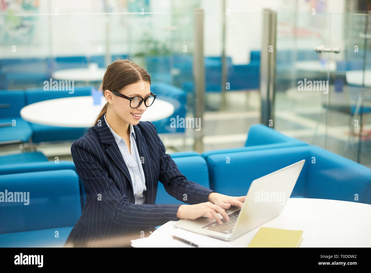 Young Business Intern Stock Photo - Alamy