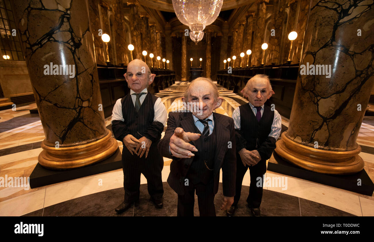Goblins at the opening of the new Gringotts Wizarding Bank expansion at ...