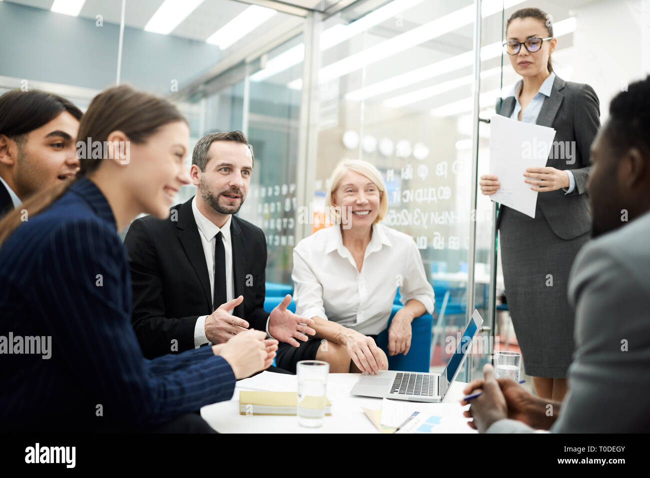 Briefing in Office Stock Photo - Alamy