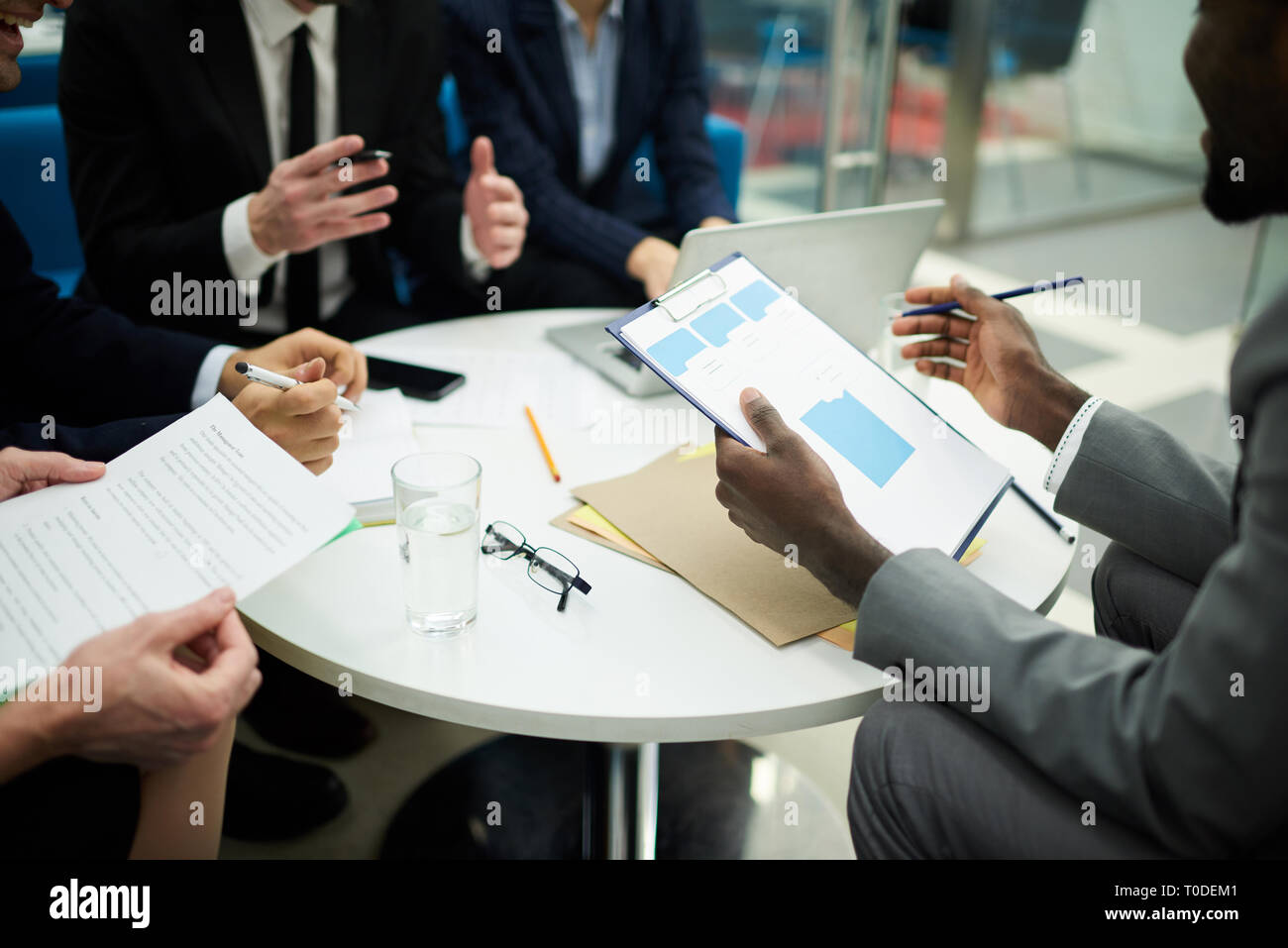 Meeting in Office Background Stock Photo - Alamy
