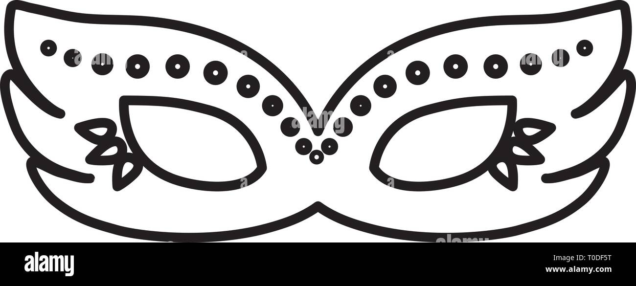 brazilian carnival mask with feathers vector illustration design Stock ...
