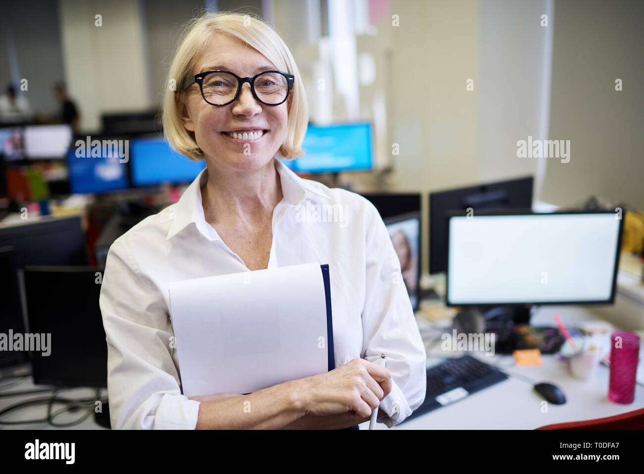 Mature Female Boss Stock Photo - Alamy