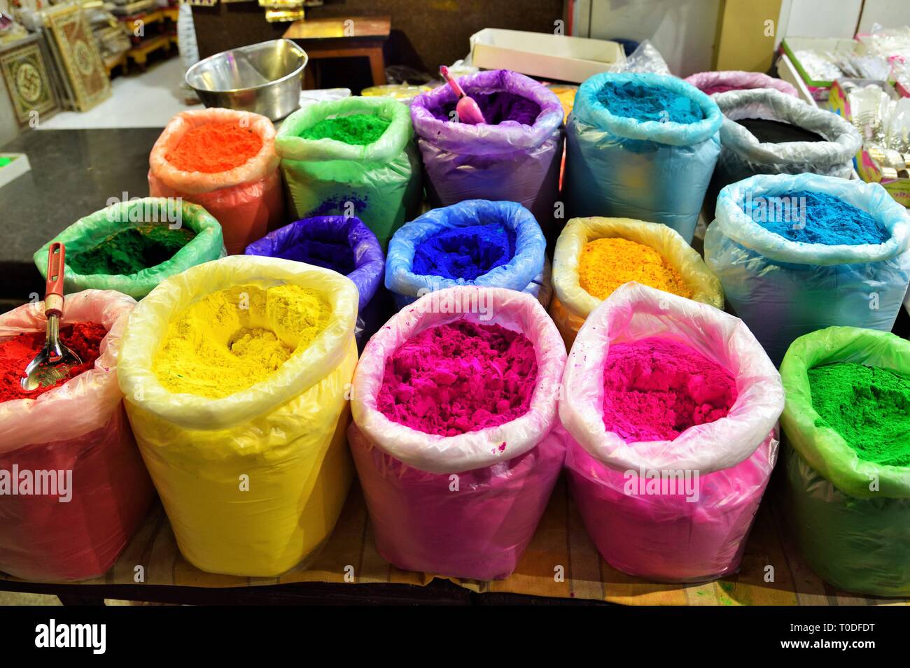 Indian colored powder hi-res stock photography and images - Alamy