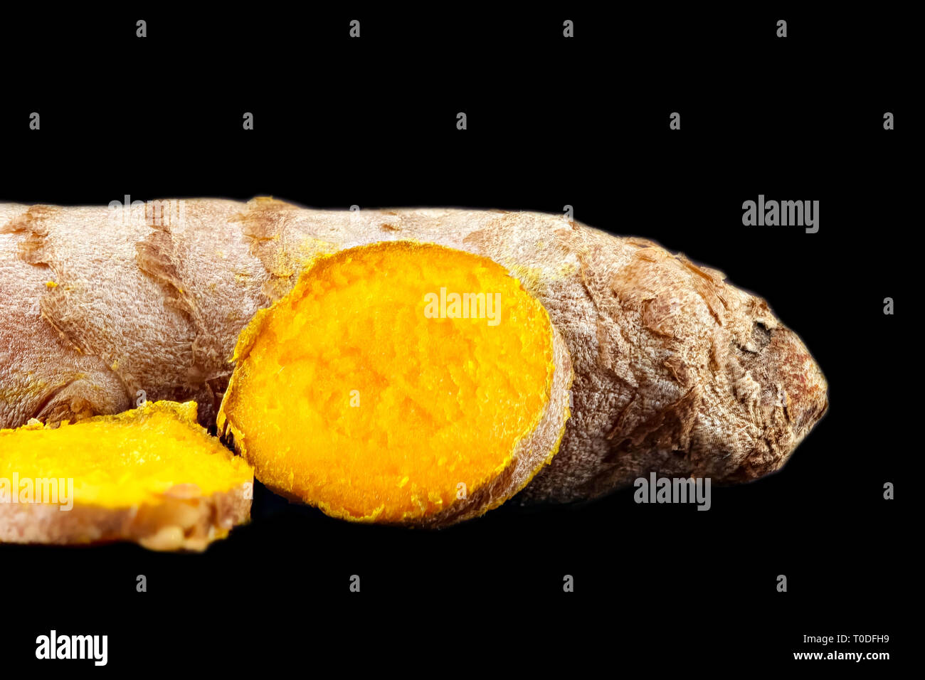 turmeric root close-up, concept healthy Ayurveda food Stock Photo - Alamy