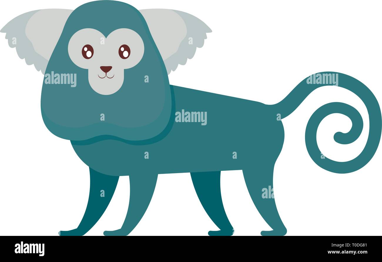 cute exotic monkey character vector illustration design Stock Vector ...