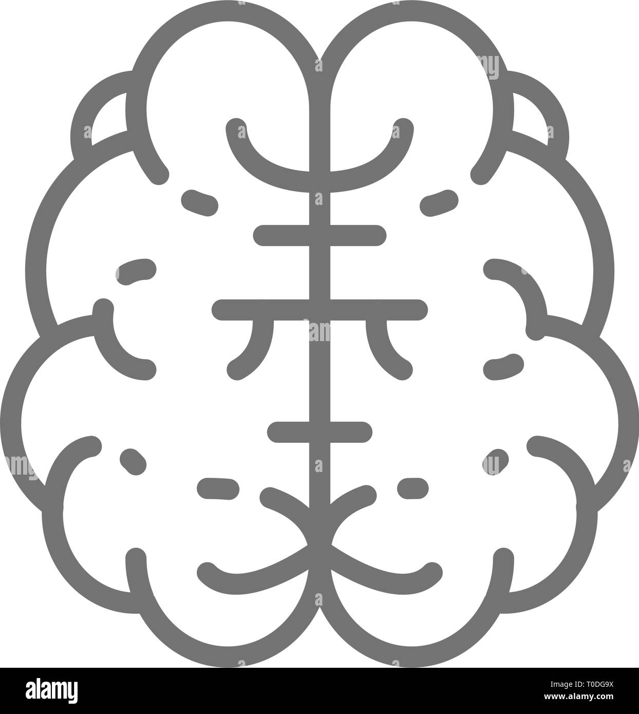 Brain, mind, intelligence, human organ line icon Stock Vector Image ...