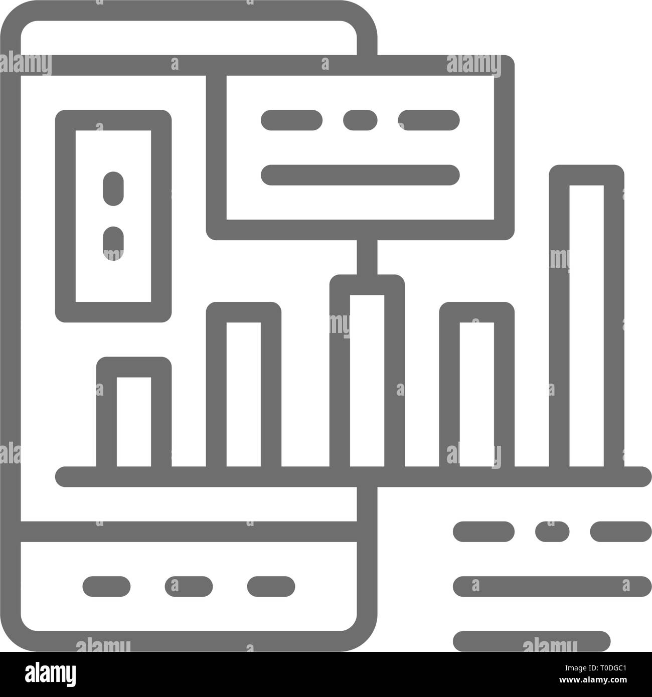 Digital presentation with chart Black and White Stock Photos & Images ...