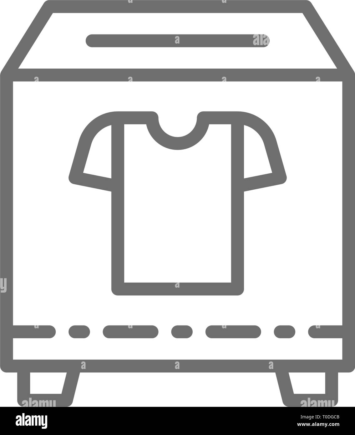 Donation box icon outline Black and White Stock Photos & Images - Alamy