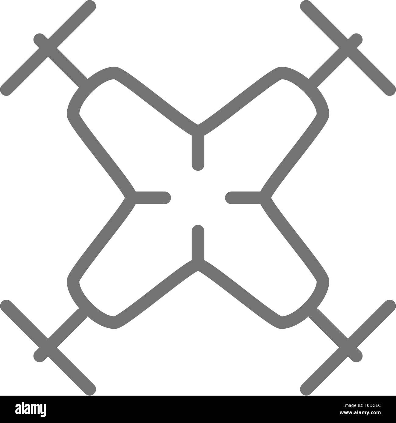 Quadcopter, drone line icon Stock Vector Image & Art - Alamy