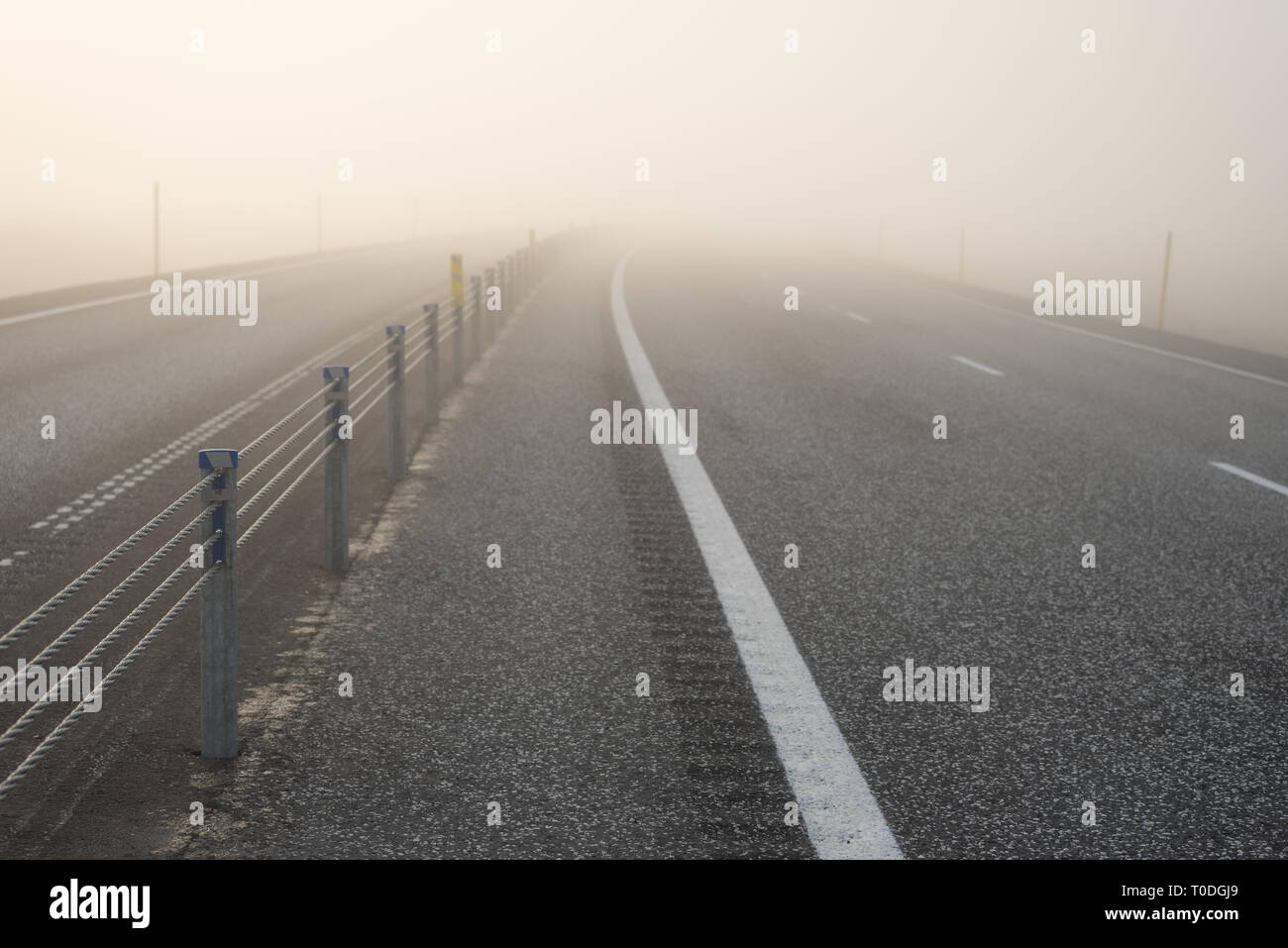 Delicate beige background for pasting text. Road in Iceland. Beautiful ...