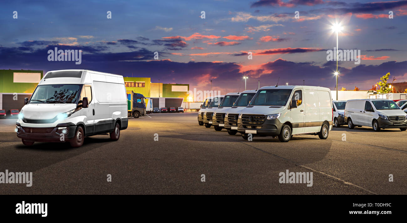 a panoramic picture in webpage format for cargo fleet or car dealership ...