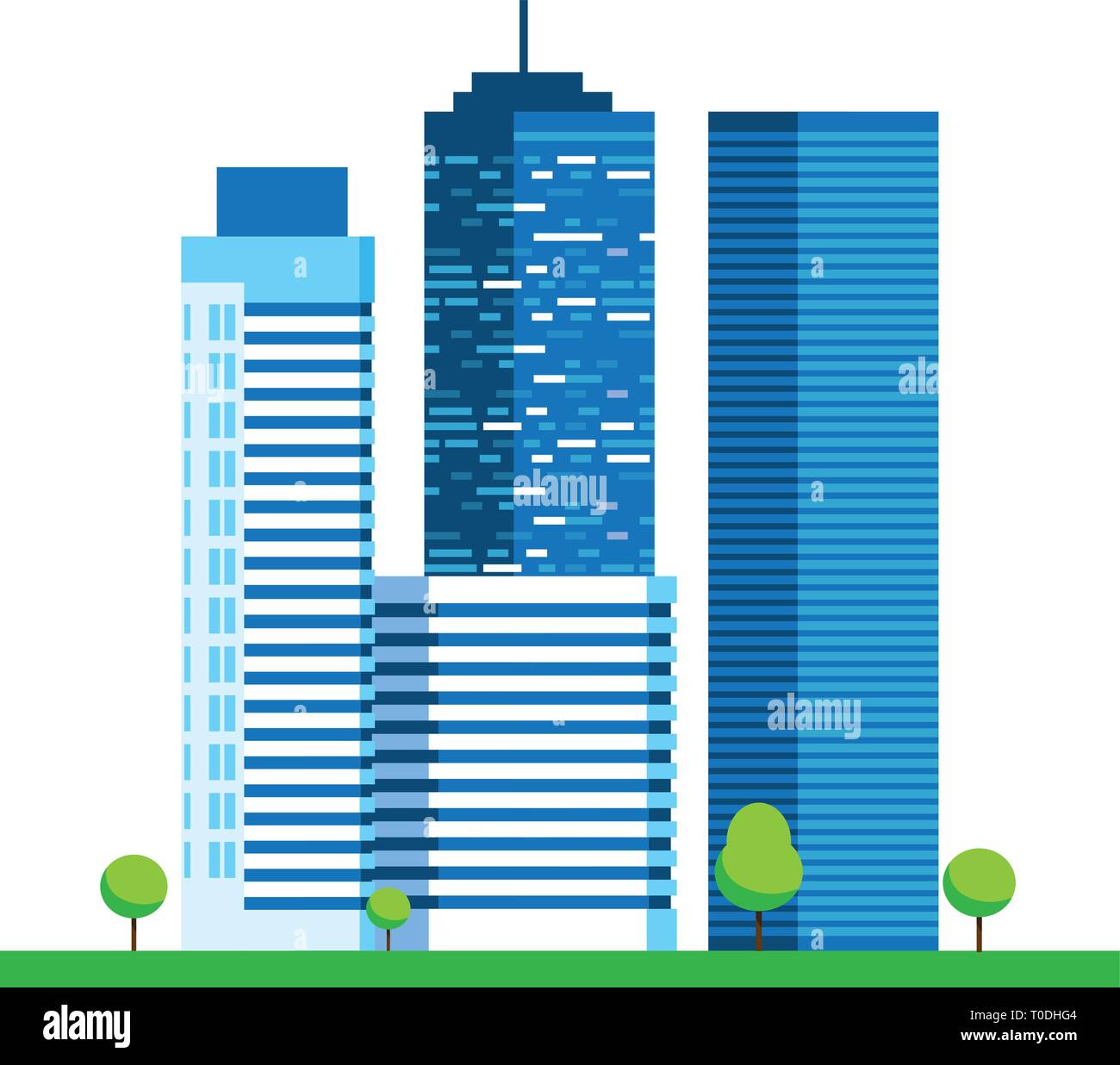 urban buildings in camp field vector illustration design Stock Vector ...