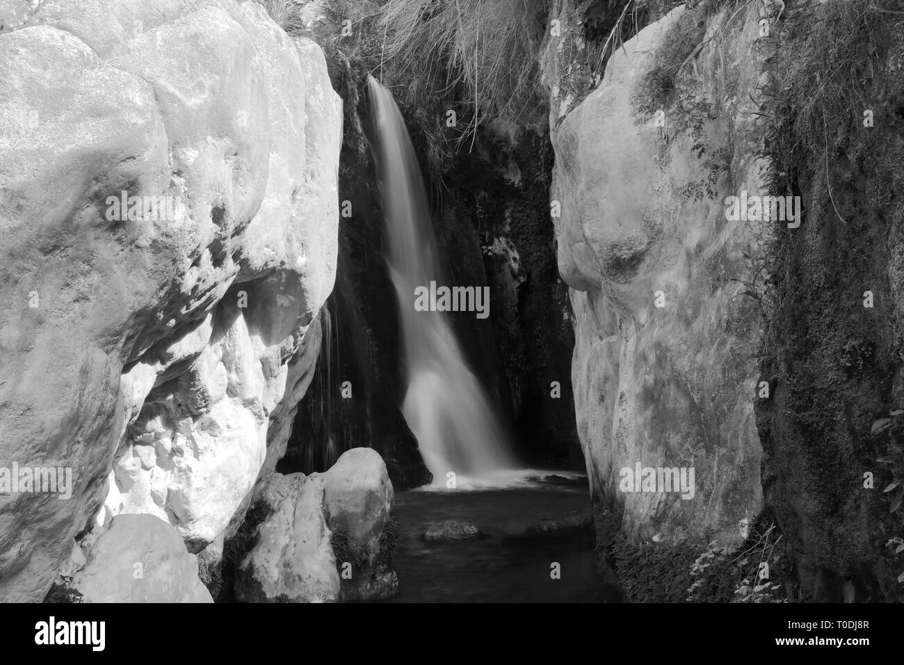 View over the Fonts d'Algar waterfalls, (Waterfalls of Algar) near ...