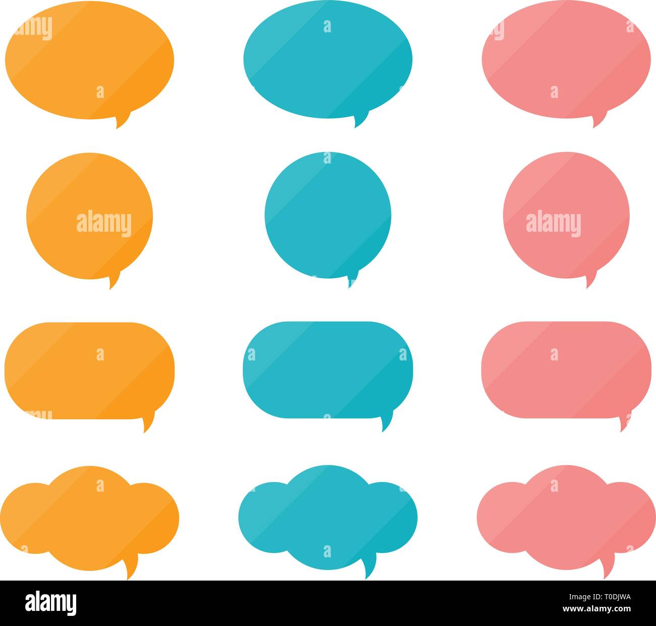 Set of Simple Speech Bubbles. Vector Illustration Stock Vector Image ...