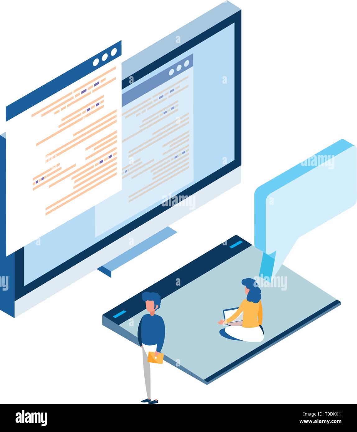 Front view mini pc Stock Vector Images - Alamy