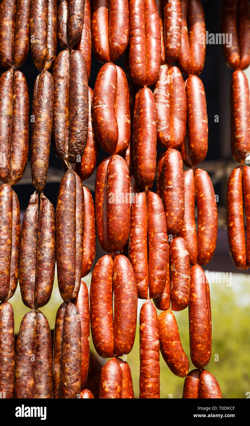 Hanging Sausages Sausage Production Processing Insight How To Produce
