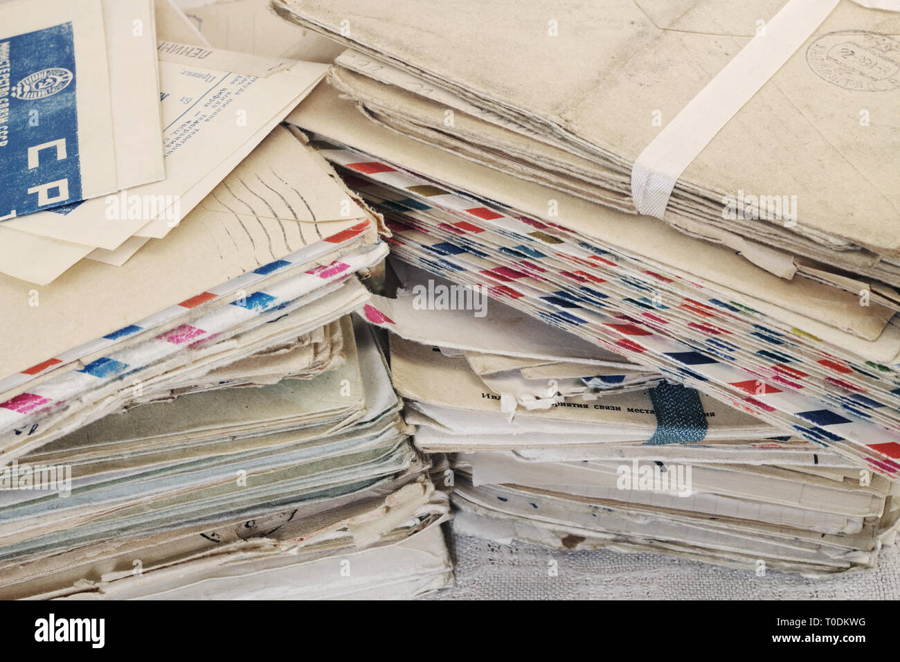 Old paper postal mails and telegram, USSR 1950-1980 Stock Photo - Alamy