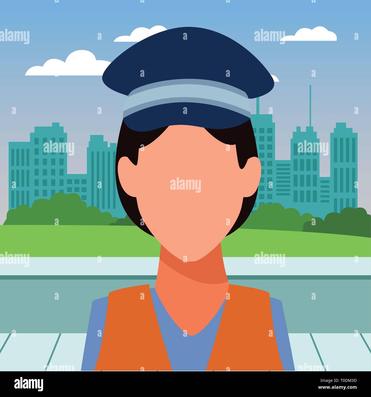 Transit agent profession avatar Stock Vector Image & Art - Alamy