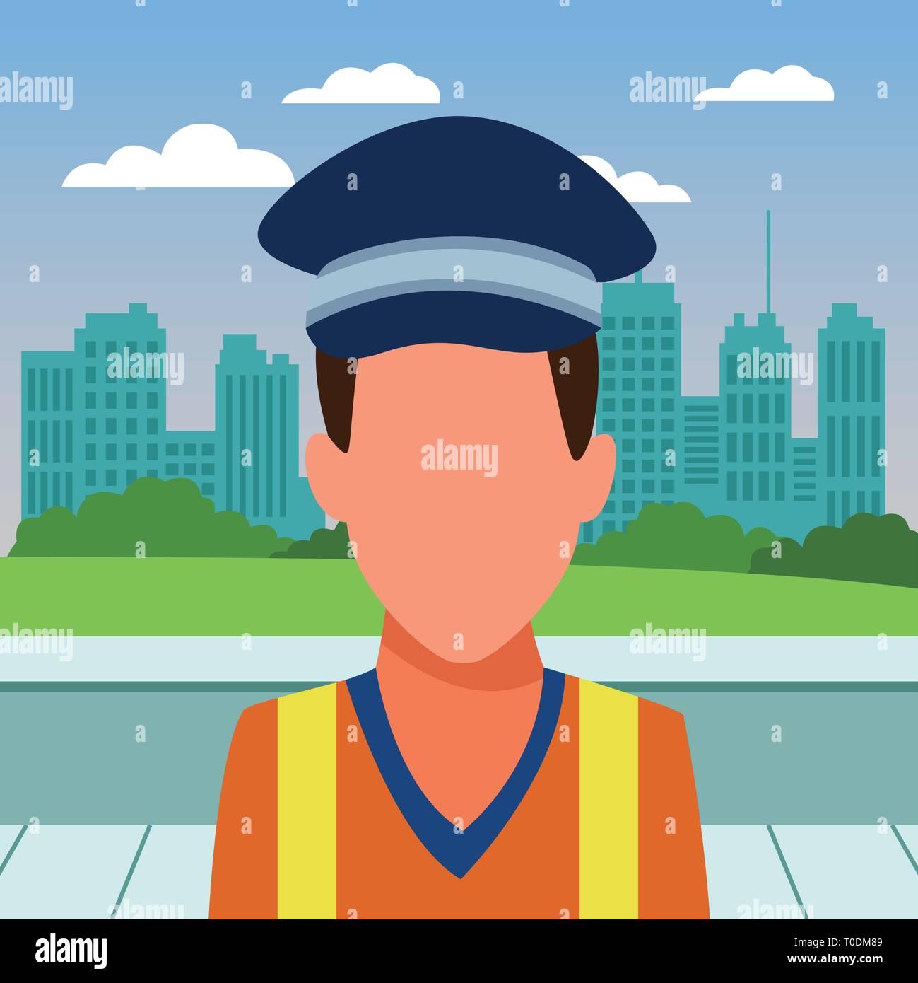 Transit agent profession avatar Stock Vector Image & Art - Alamy