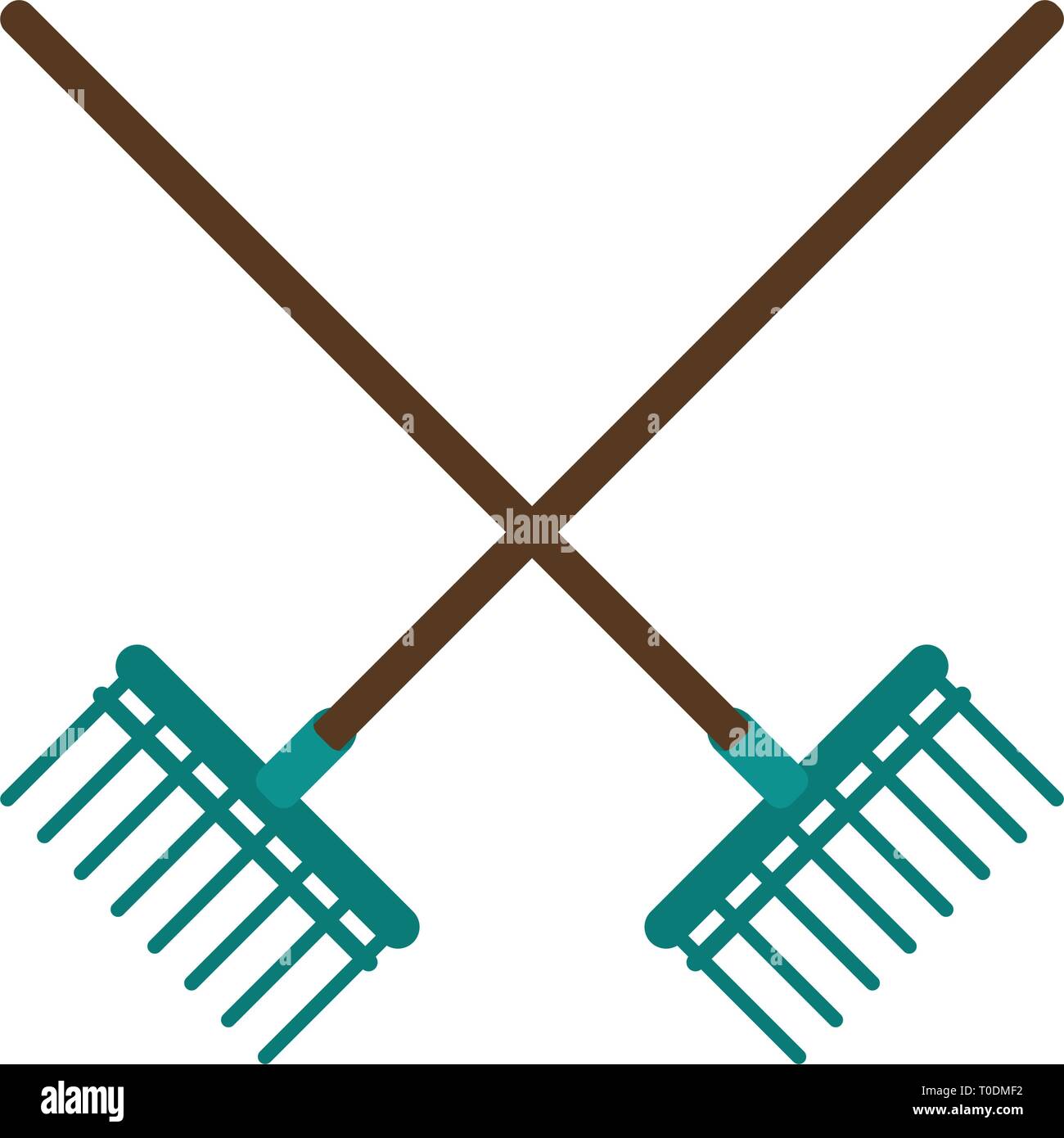 Garden rakes tools crossed Stock Vector Image & Art - Alamy