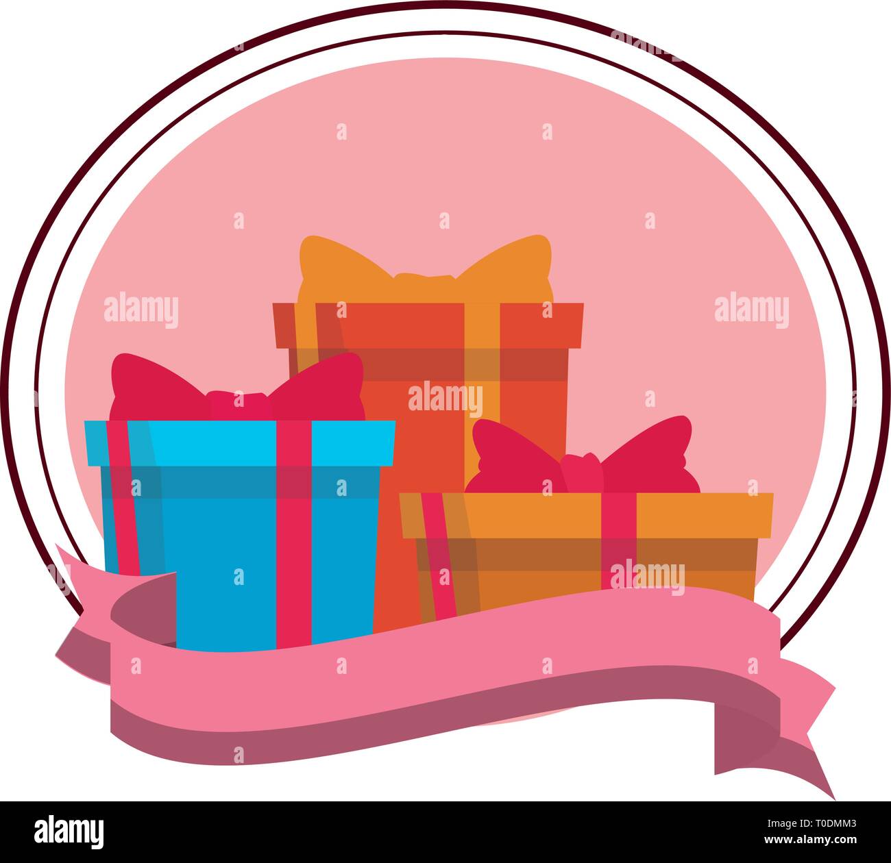 gift boxes icons round icon Stock Vector Image & Art - Alamy