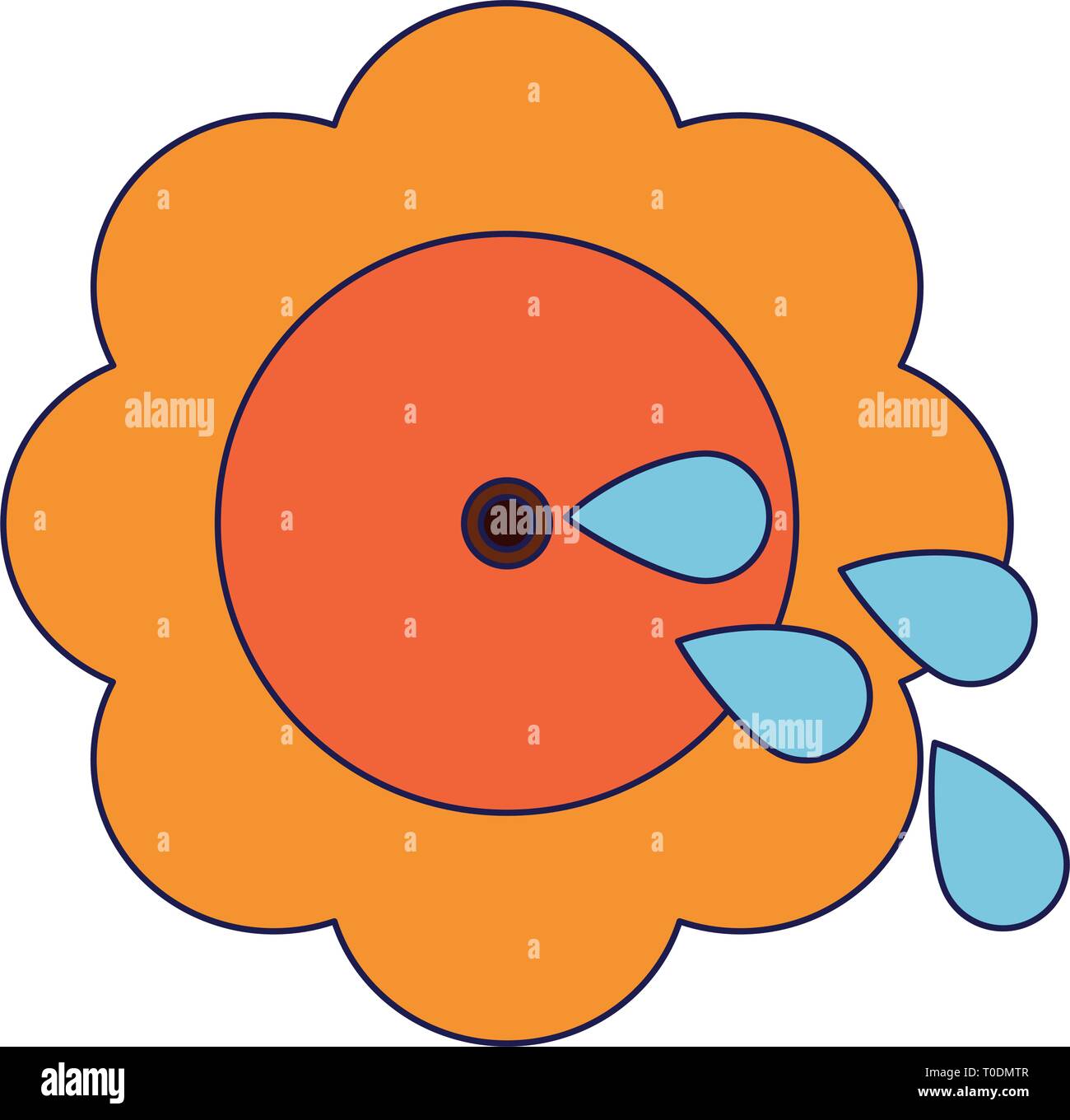 Joke flower with water shoot blue lines Stock Vector Image & Art - Alamy