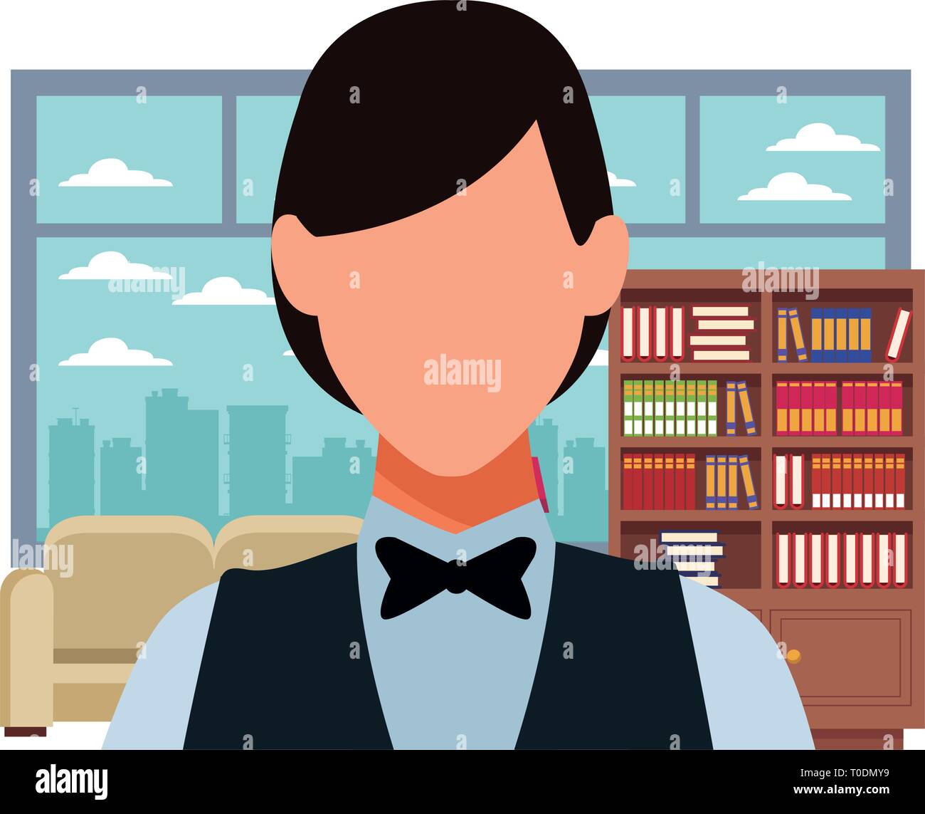 Waiter restaurant avatar profession Stock Vector Image & Art - Alamy