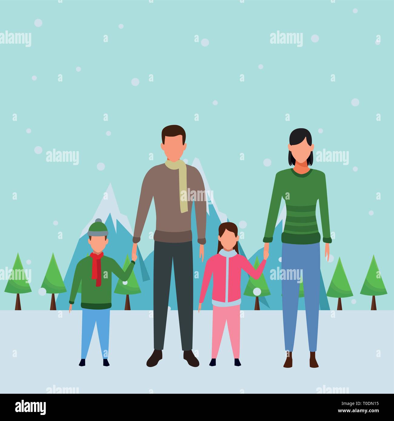 family avatars cartoon character Stock Vector Image & Art - Alamy