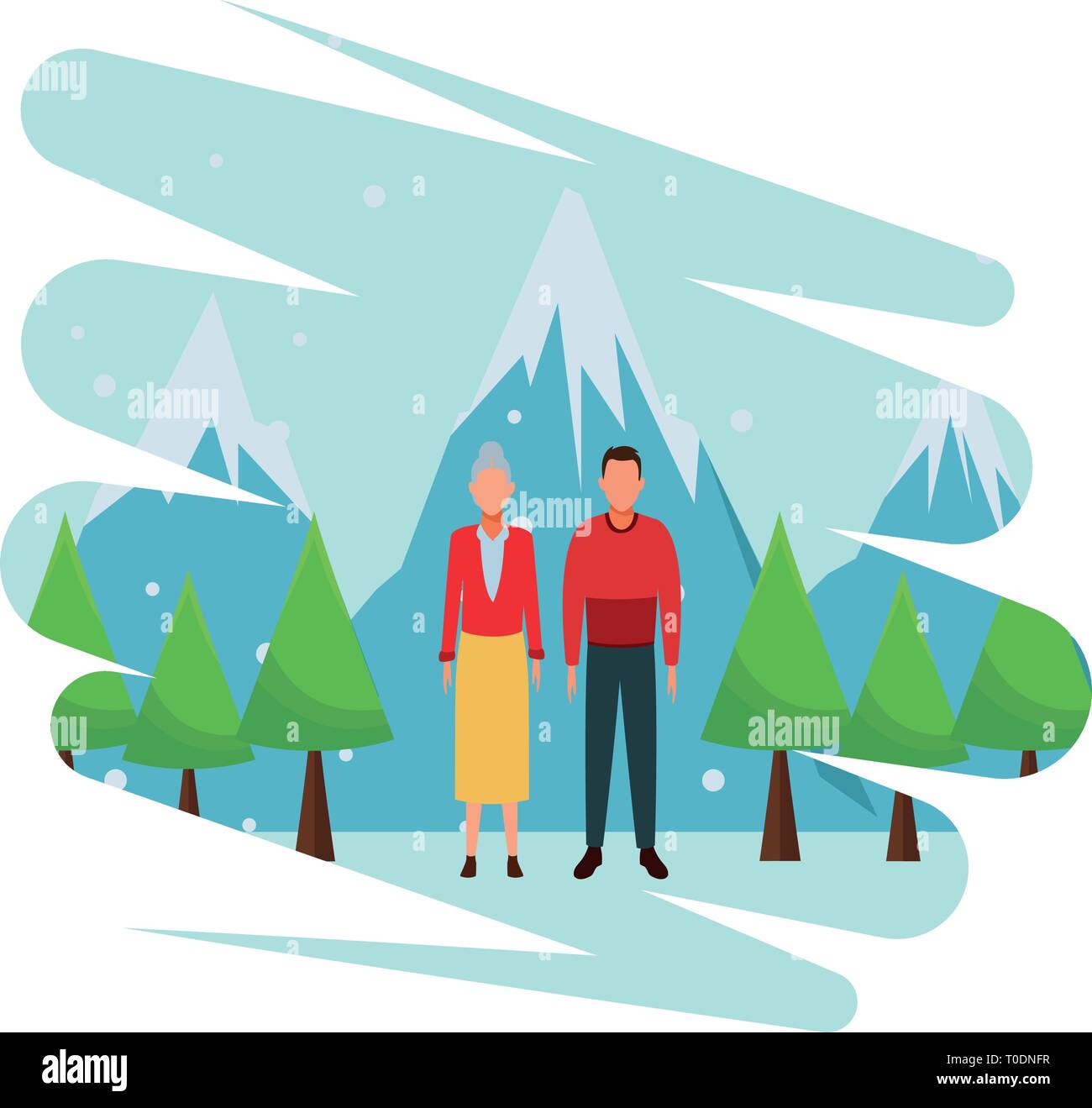 old woman and man Stock Vector Image & Art - Alamy