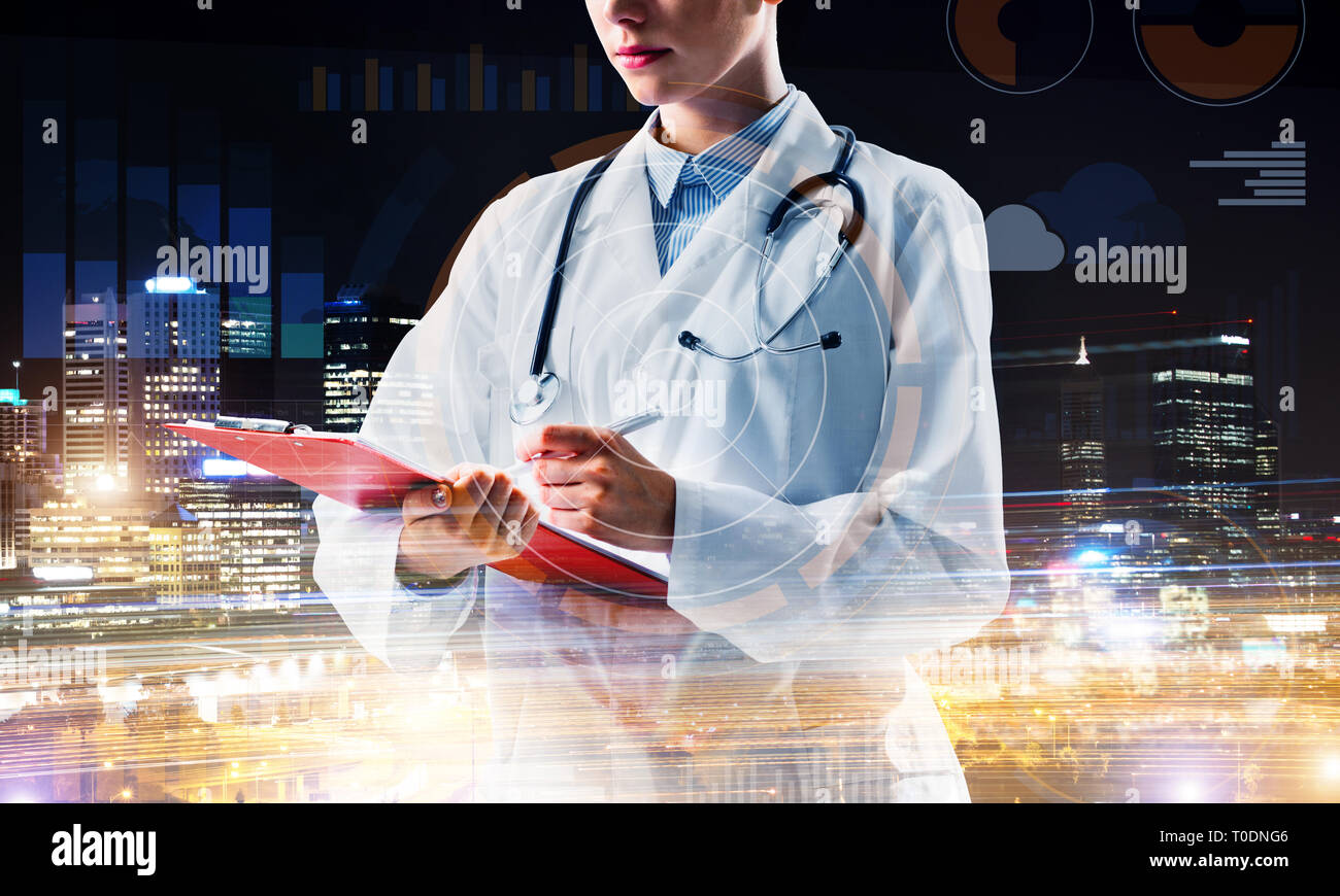 Concept of hard-working doctor Stock Photo - Alamy