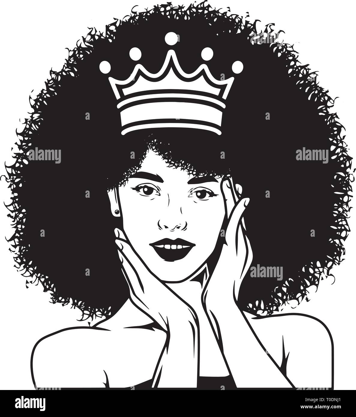 Afro Woman SVG Nubian Beautiful Classy Lady make Up Model Melanin ...