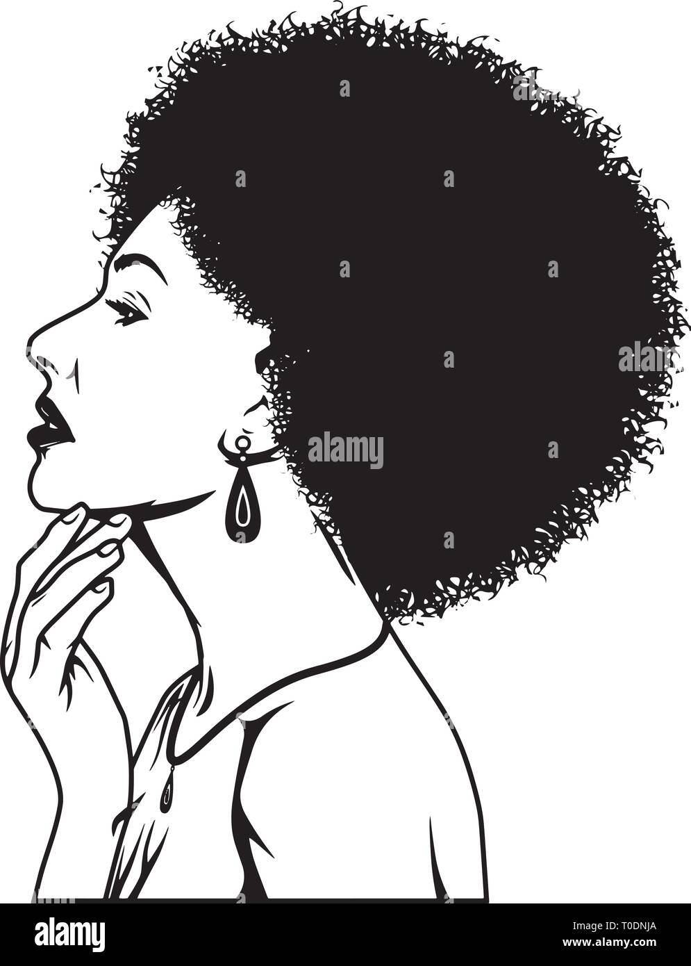 Afro Woman SVG Nubian Beautiful Classy Lady make Up Model Melanin ...