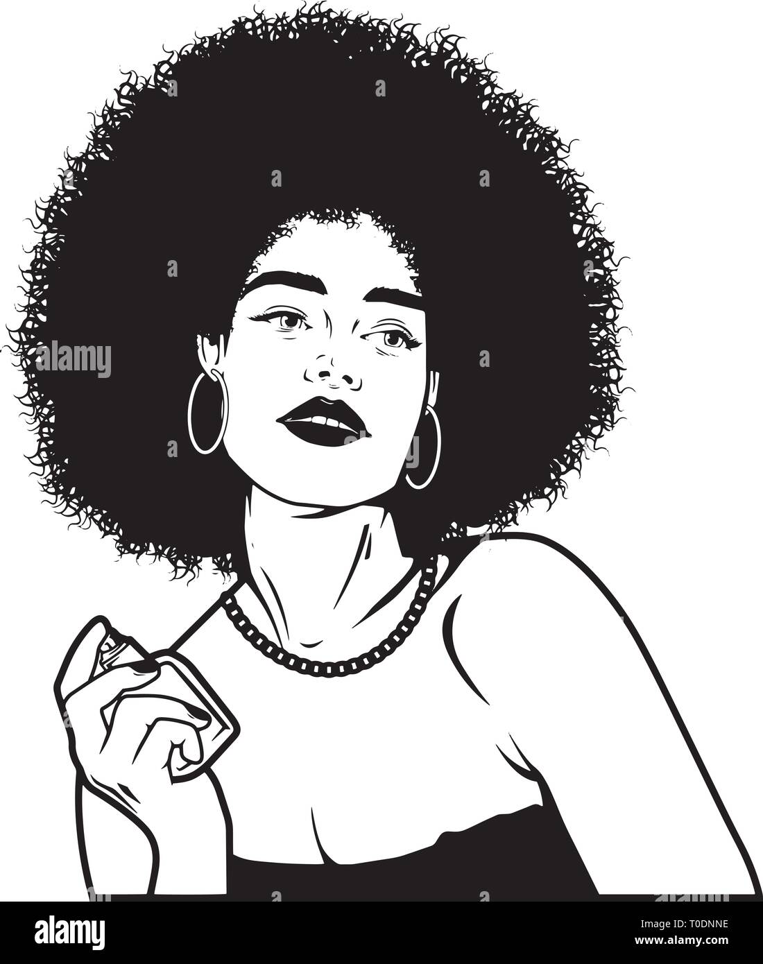 Afro Woman SVG Nubian Beautiful Classy Lady make Up Model Melanin ...