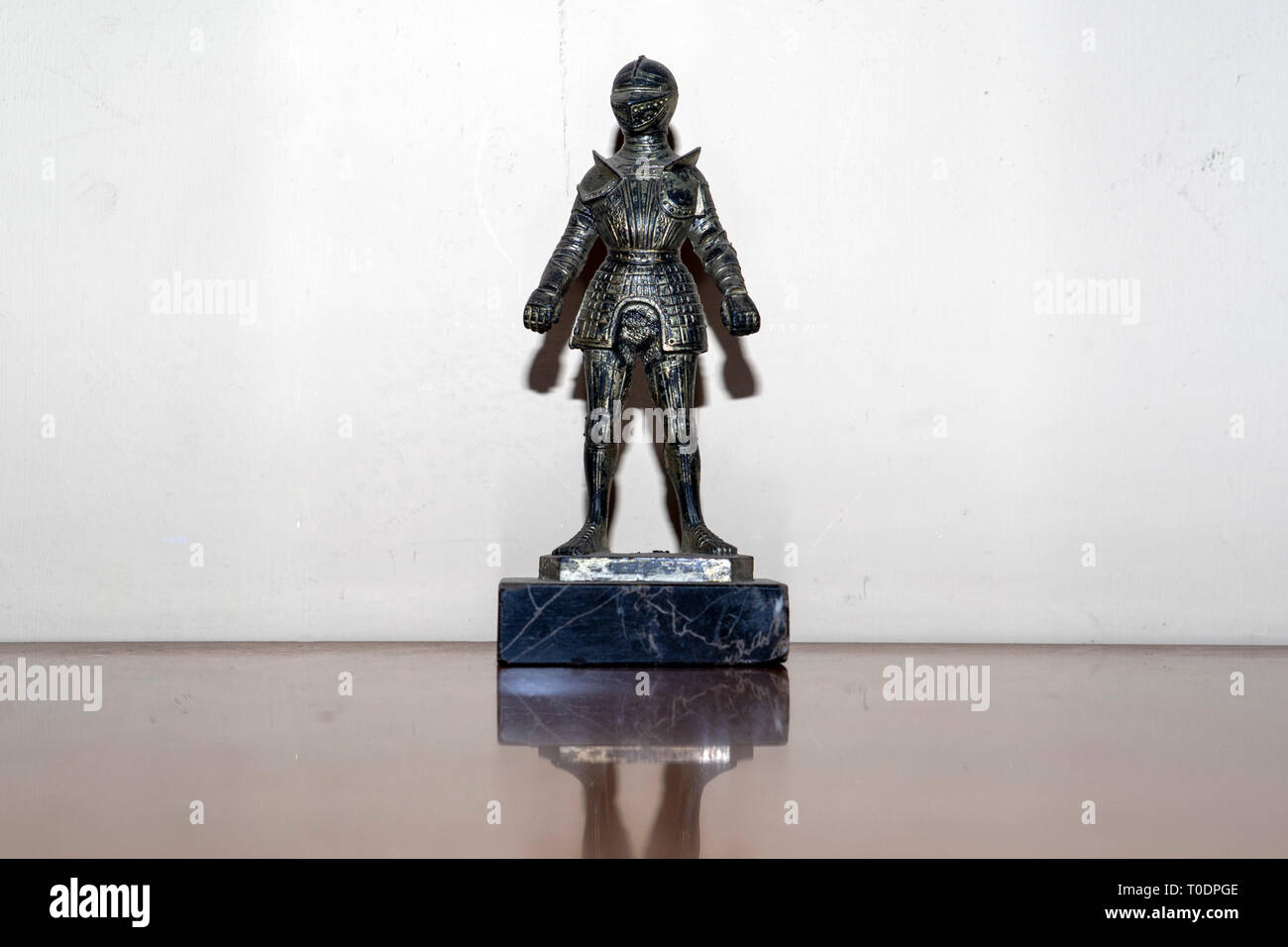 medieval armor iron figure isolated on white Stock Photo - Alamy