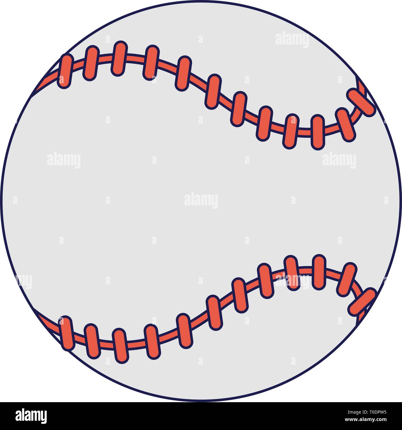 Baseball ball cartoon isolated blue lines Stock Vector Image & Art - Alamy