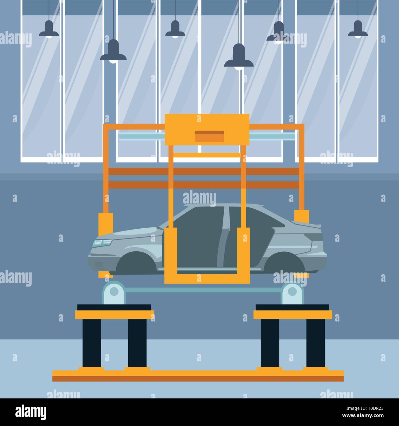 industry car manufacturing cartoon Stock Vector Image & Art - Alamy