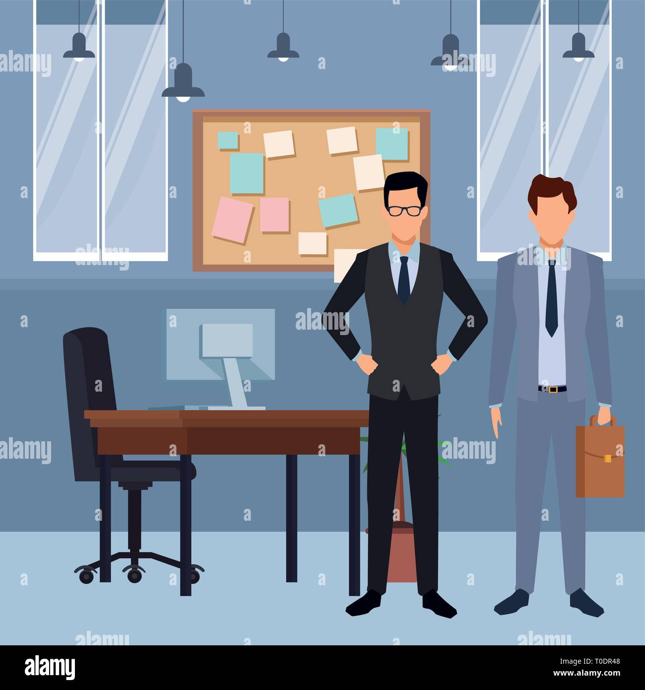 Cartoon bussines men hi-res stock photography and images - Alamy