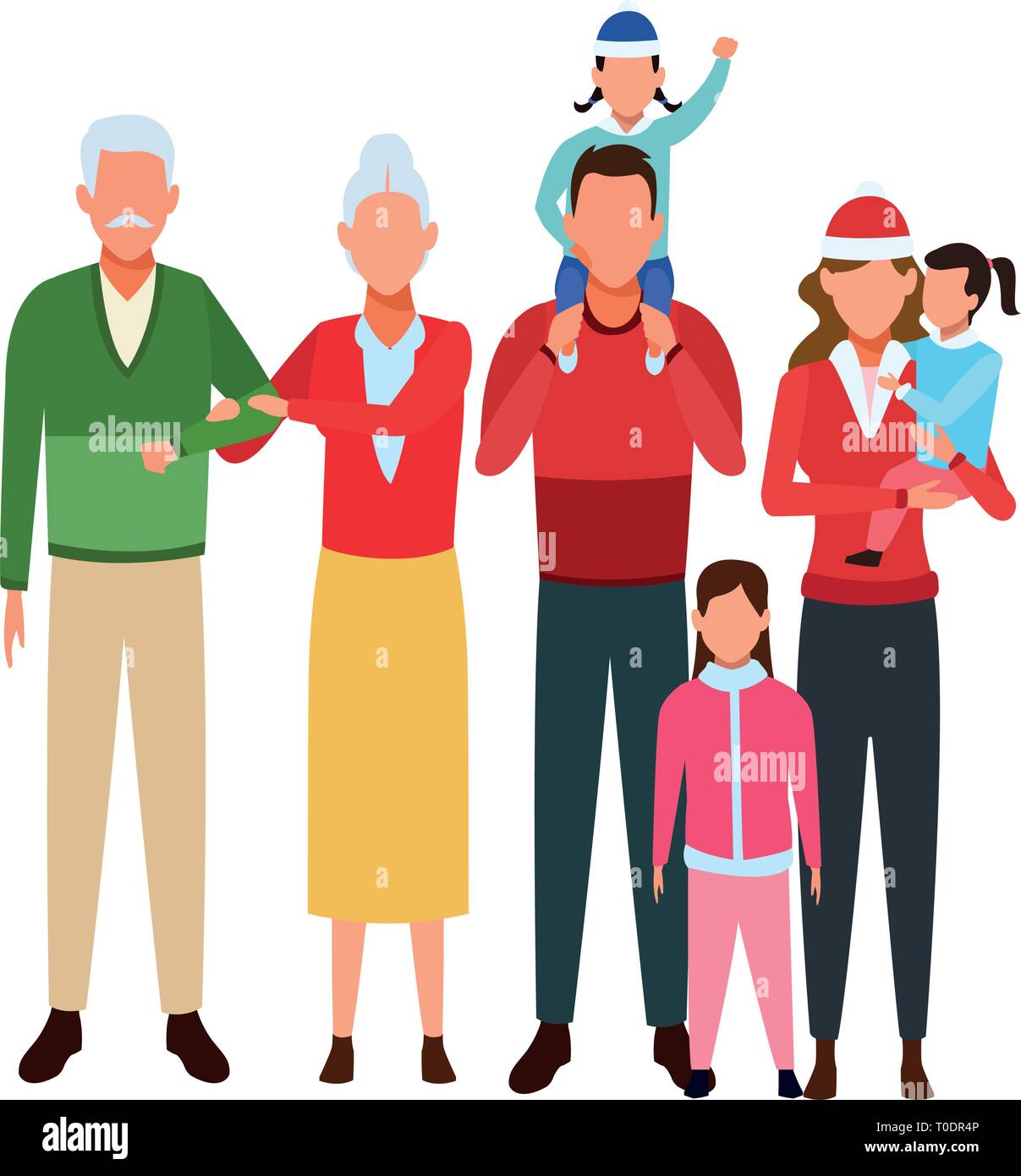 family avatar cartoon character Stock Vector Image & Art - Alamy