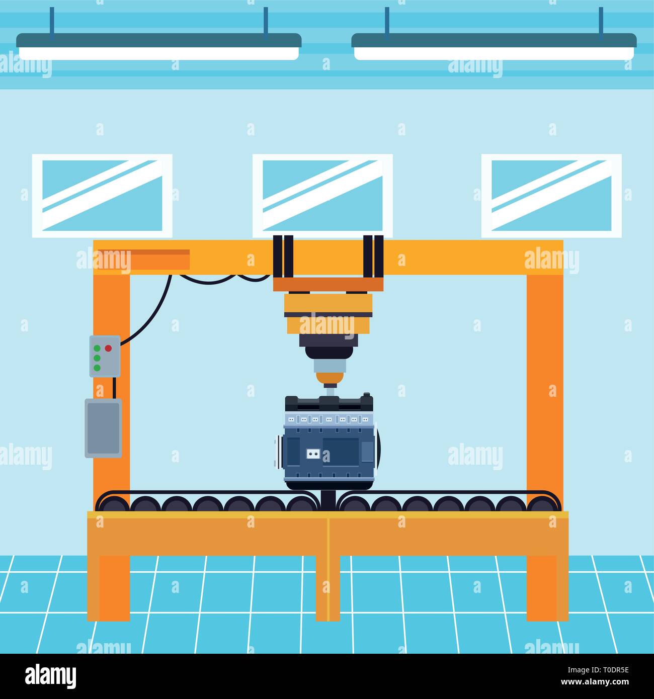 industry car manufacturing cartoon Stock Vector Image & Art - Alamy