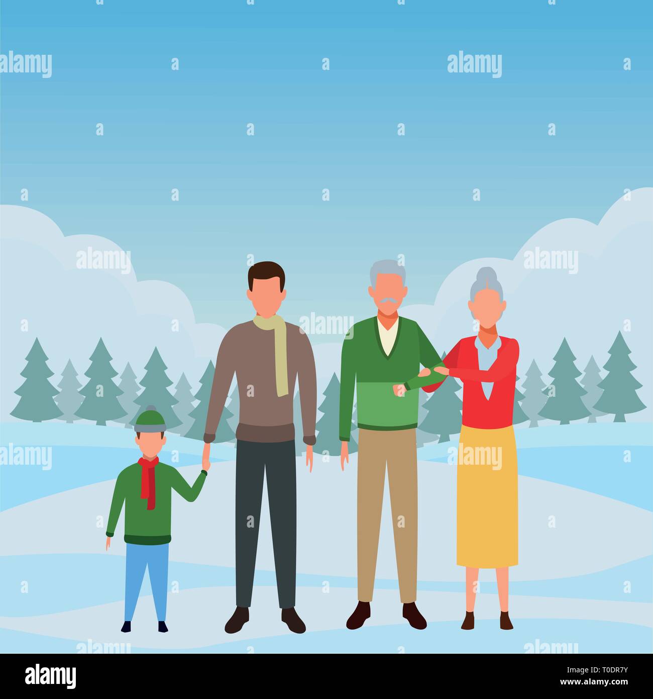 family avatar cartoon character Stock Vector Image & Art - Alamy