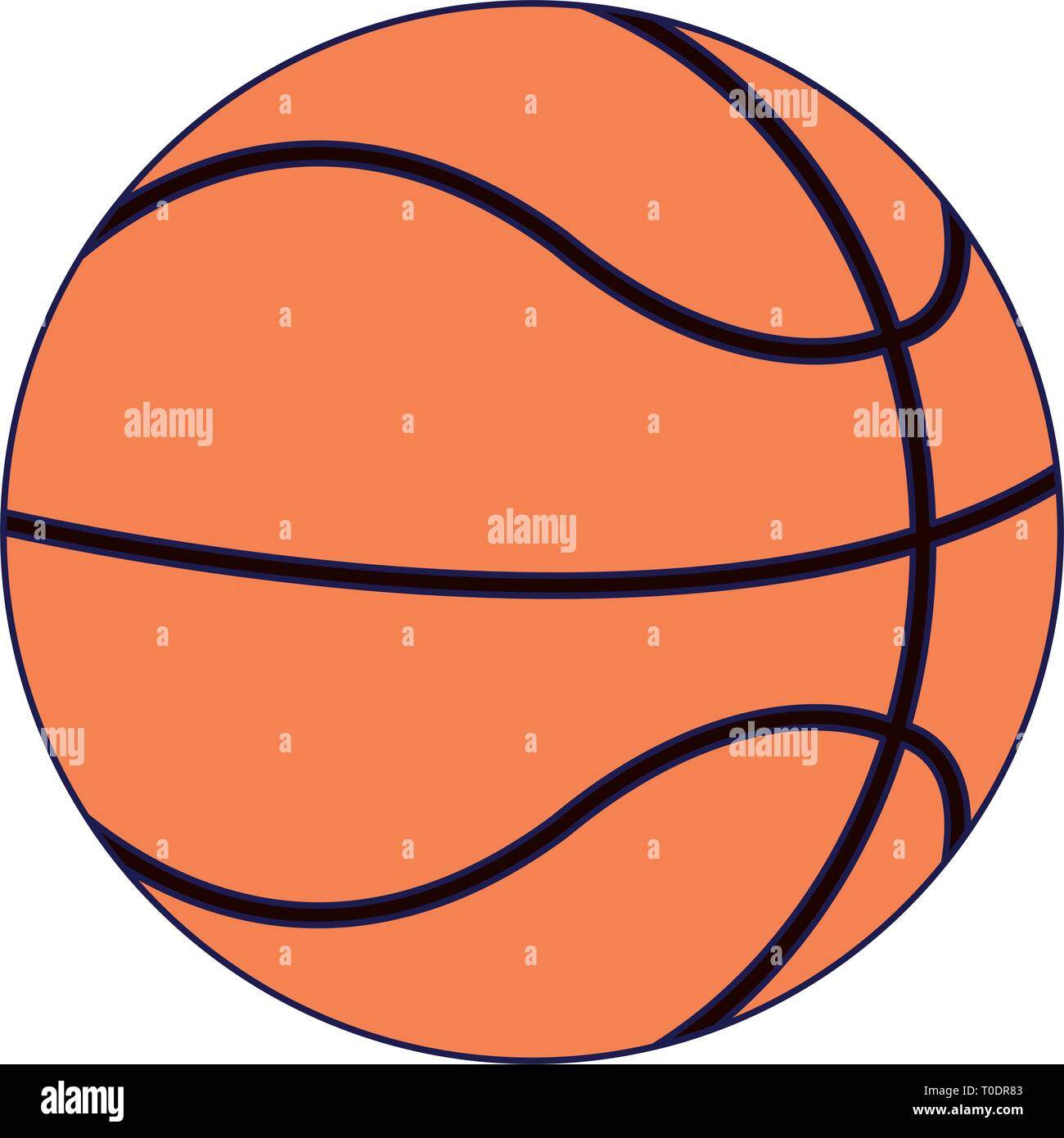Basketball ball sport cartoon blue lines Stock Vector Image & Art - Alamy