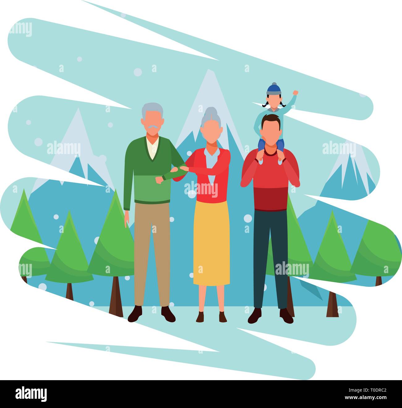 family avatars cartoon character Stock Vector Image & Art - Alamy