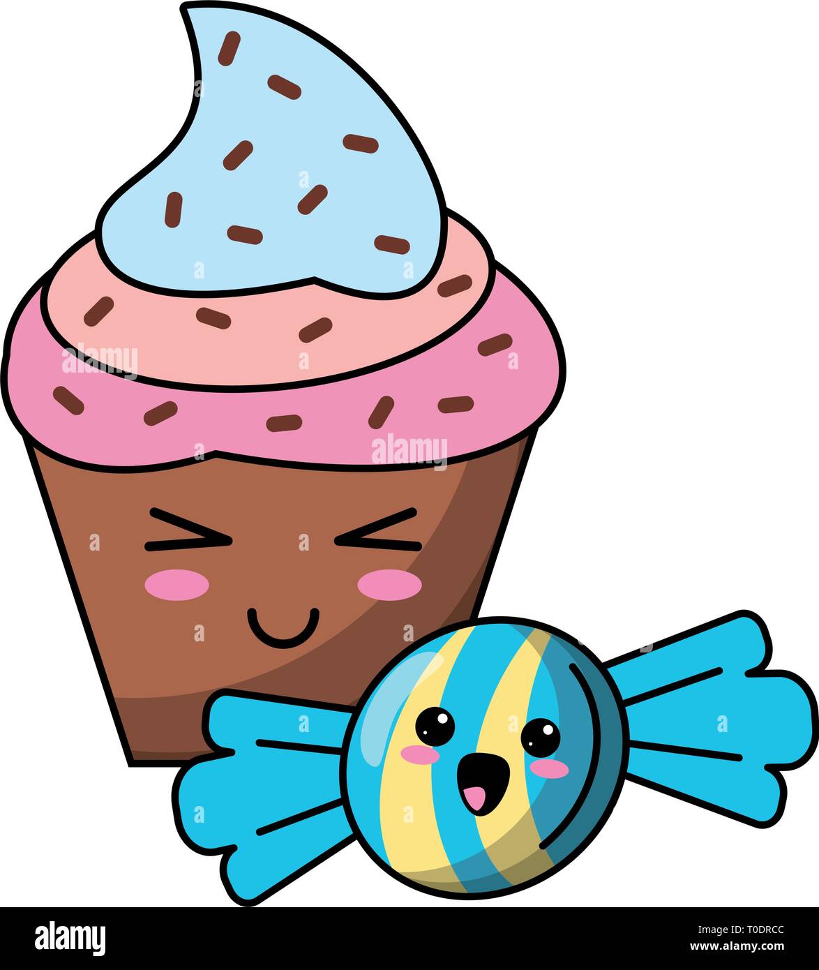 candy and desserts kawaii cartoon Stock Vector Image & Art - Alamy
