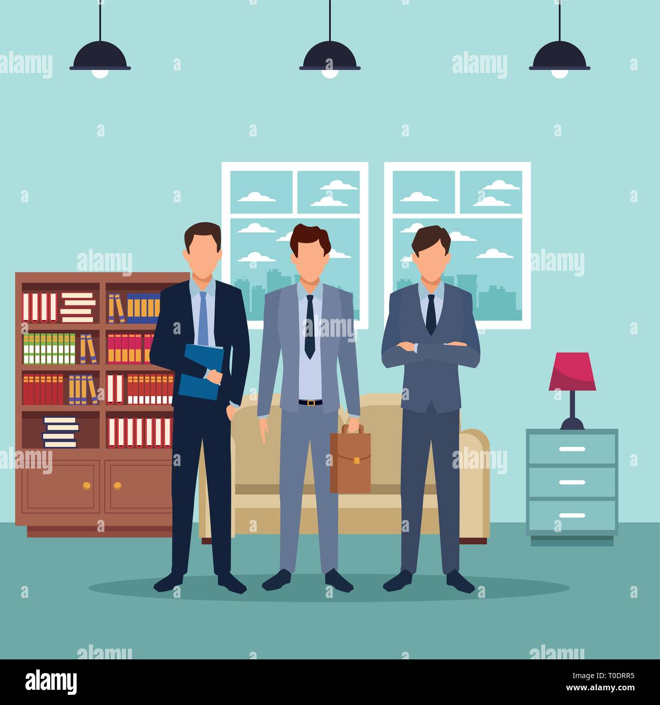 Cartoon bussines men hi-res stock photography and images - Alamy