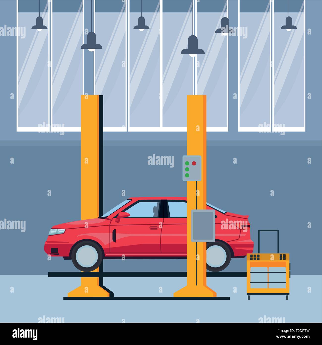 Robotics car production Stock Vector Images - Alamy