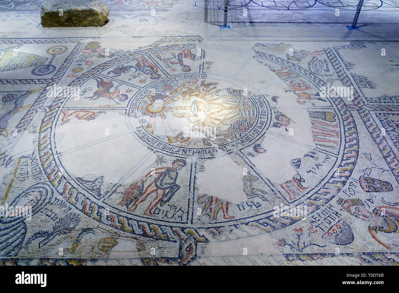 Tzipori, Israel - March 13, 2019: Mosaic floor in the Roman period ...