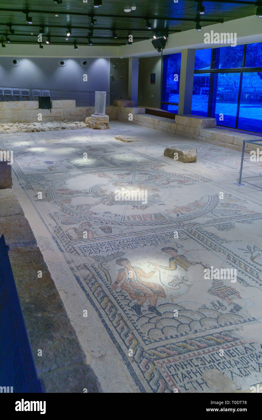 Israel mosaic floor ancient synagogue hi-res stock photography and ...