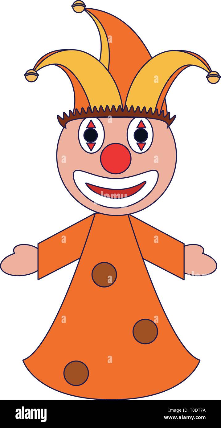 Clown pupet cartoon blue lines Stock Vector Image & Art - Alamy