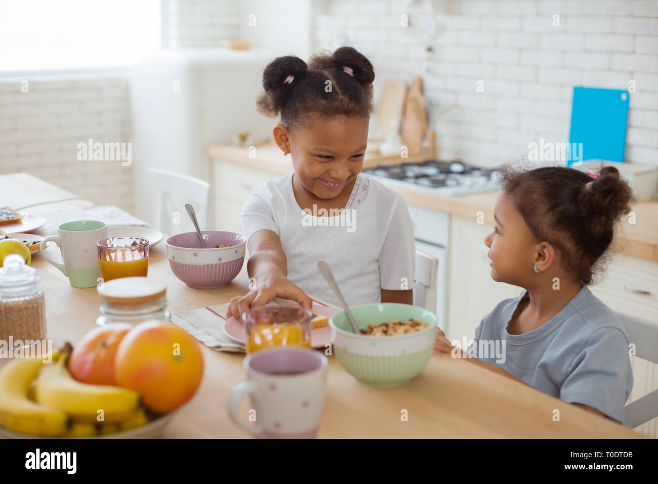 Amazing international children looking at each other Stock Photo - Alamy