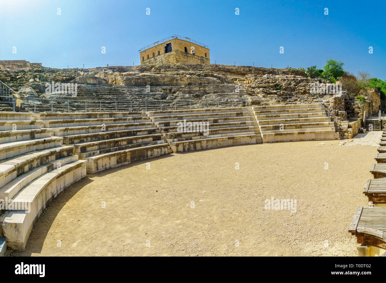 The Roman Theater and the Crusader Castle, in Tzipori (Sepphoris ...